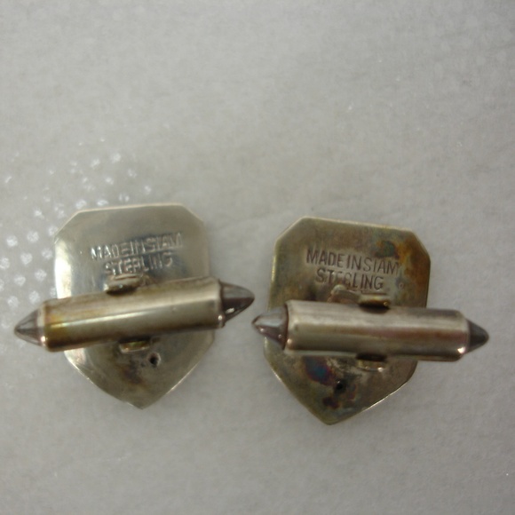 Accessories | Vtg Siam Sterling Black Niello Dancer Cufflincks | Poshmark